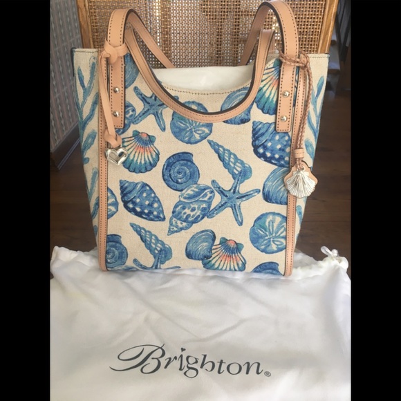 Brighton | Bags | Brighton Coraline Sea Shore Scoop Tote With Shells ...